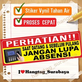 Jual STIKER JANGAN LUPA ABSENSI - KARYAWAN | Shopee Indonesia