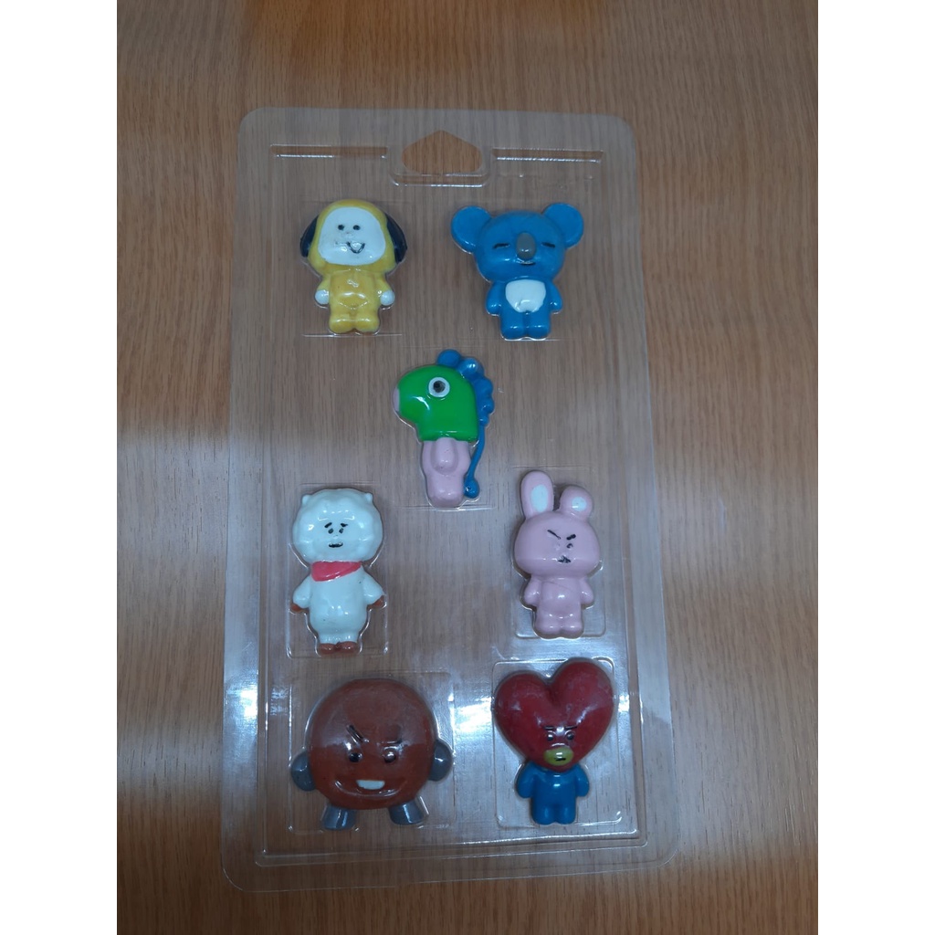 Jual Mika Plastik Cetakan Cokelat atau Jelly Puding Bentuk Karakter BTS ...