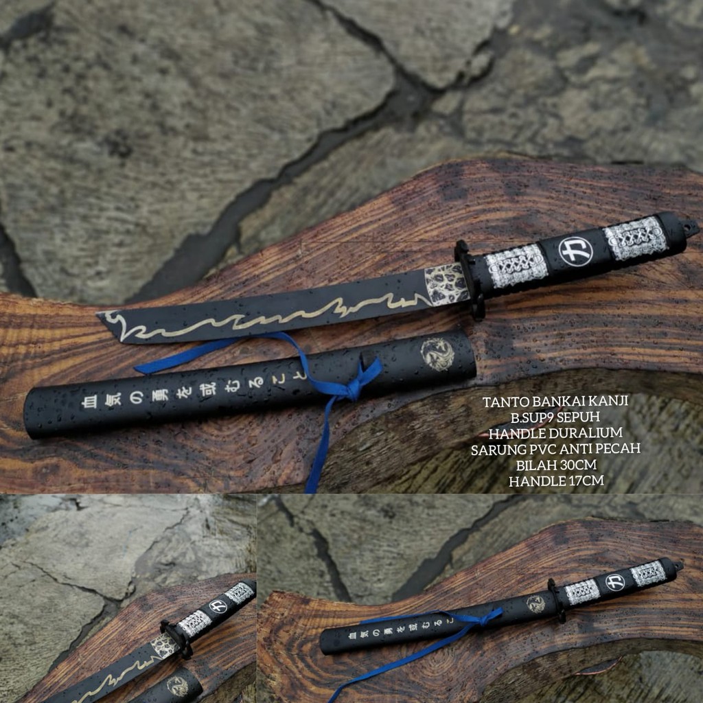 Jual Tanto Bankai Kanji White On Black Exclusive | Shopee Indonesia