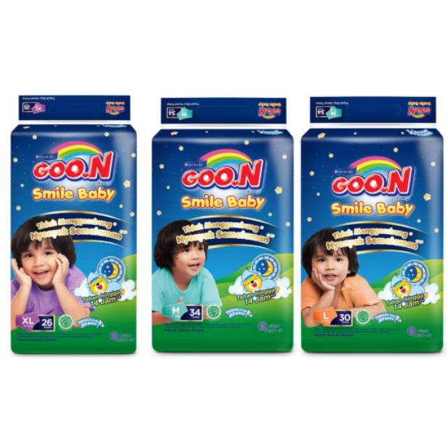 Goon Smile baby Night Pants XL26 / L30 / M34 Goon Smile Baby XL 26 L 30 M 34 | Shopee Indonesia