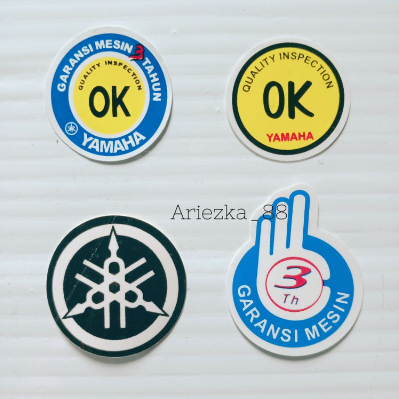Jual STIKER OK YAMAHA stiker garansi yamaha harga bijian | Shopee Indonesia