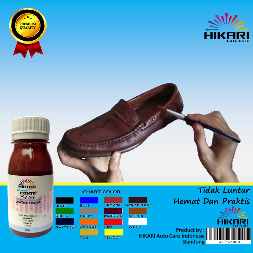 Jual PEINTO Leather Paint Cat / Cet Sepatu Permanen Bahan Kulit ...