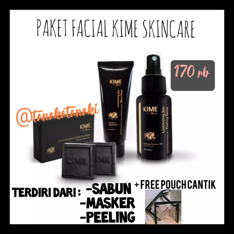 Jual KIME SKINCARE PAKET FACIAL TREATMENT ( SABUN,MASKER,PEELING ...