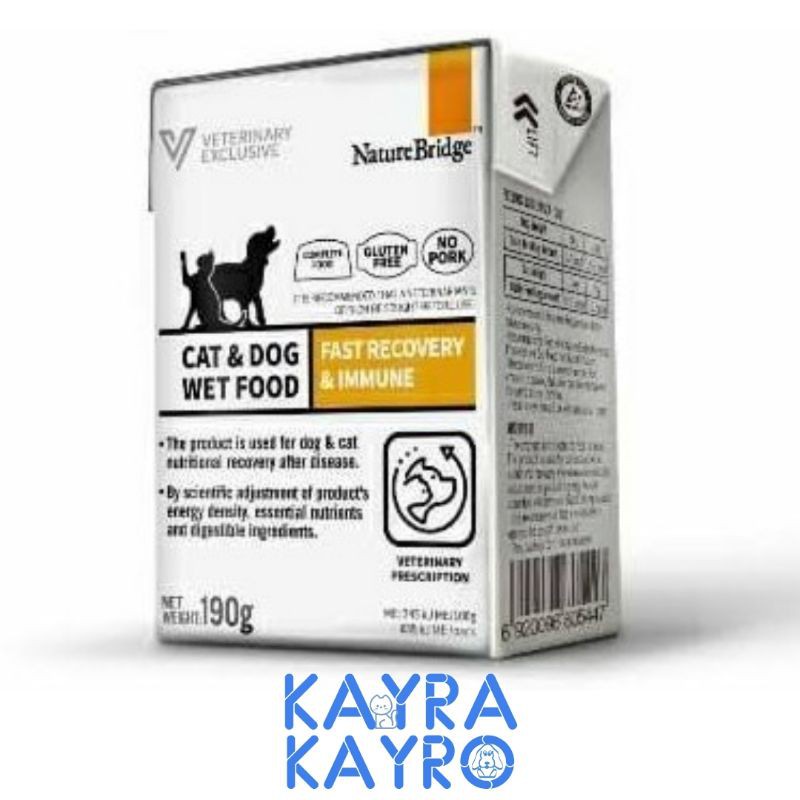 Jual Nature Bridge Vet Fast Recovery & Immune Cat Dog 190 gr - Makanan ...