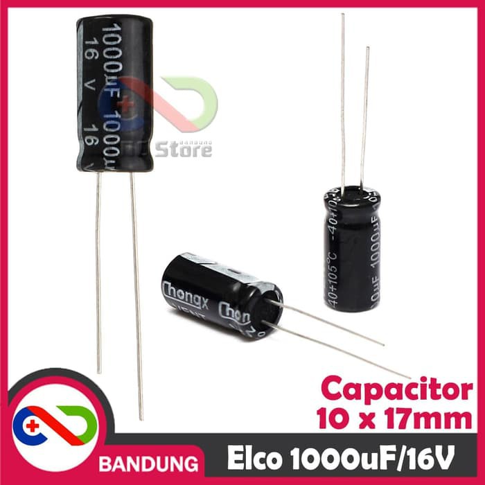 Jual CAPACITOR ELECTROLYTIC ELCO KAPASITOR ELEKTROLIT ELKO 1000UF 16V | Shopee Indonesia