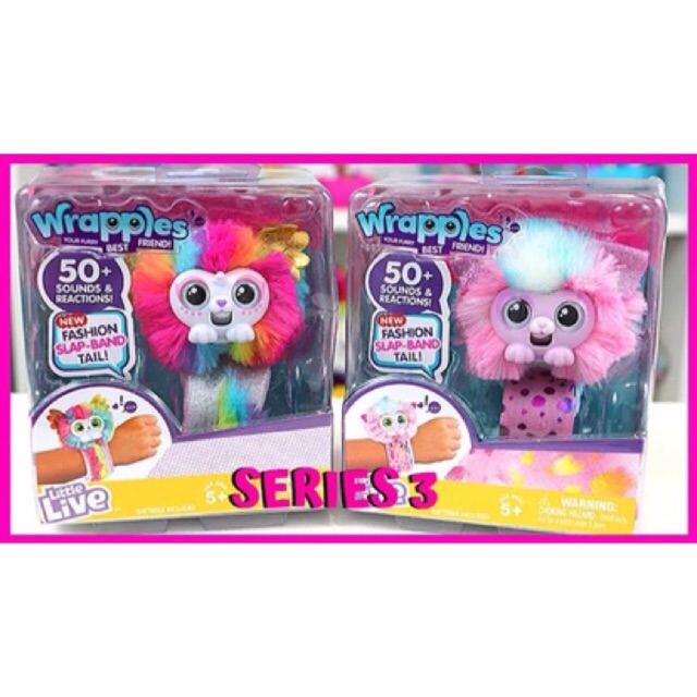 SALE Little Live Pet WRAPPLES Original Series 3 Raybo Zahara Pinx (NEW ...