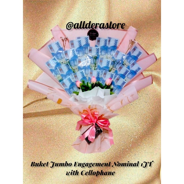 Jual Bucket/Bouquet Uang Asli Jumbo Custom 1.000.000 (1JUTA) | Shopee ...