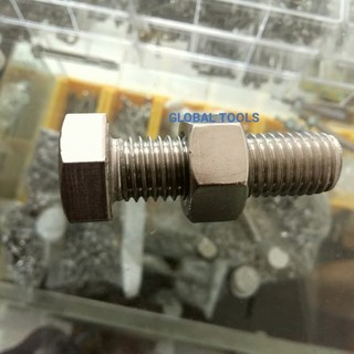 Jual Baut mur Stainless steel m18 x 60 baut 18x60 baut ss 304 m 18 not wowo | Shopee Indonesia