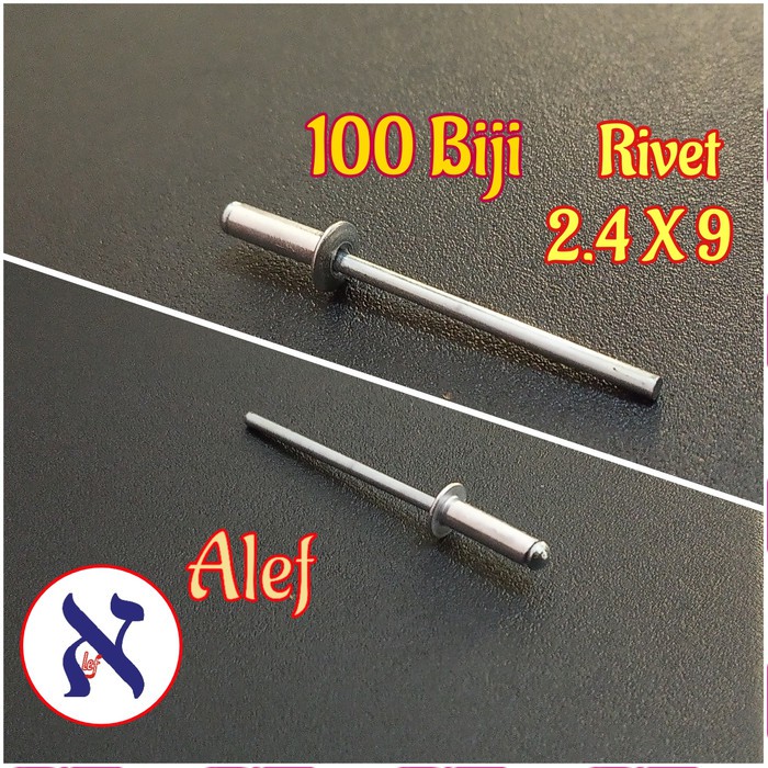 Jual Paku Rivet 100 Biji 2.4 x 9 mm Blind Mata rivet 2.4x9 Keling ...