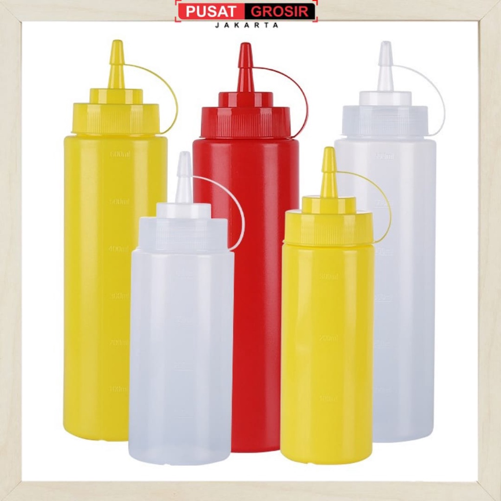 Jual S219 Botol Saus Saos Botol Sauce Mayonaise Kecap Cuka Dengan Angka Takaran Serbaguna Murah ...