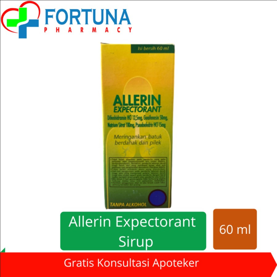 Jual Allerin Expectorant Sirup 60 mL | Shopee Indonesia