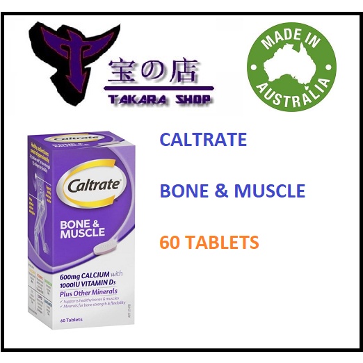 Jual CALTRATE BONE AND MUSCLE 600mg WITH VITAMIN D3 1000IU - 60 TABLETS ...