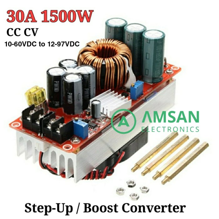 Jual Step-Up 30A 1500W Boost Converter CC Penaik Tegangan DC Power ...