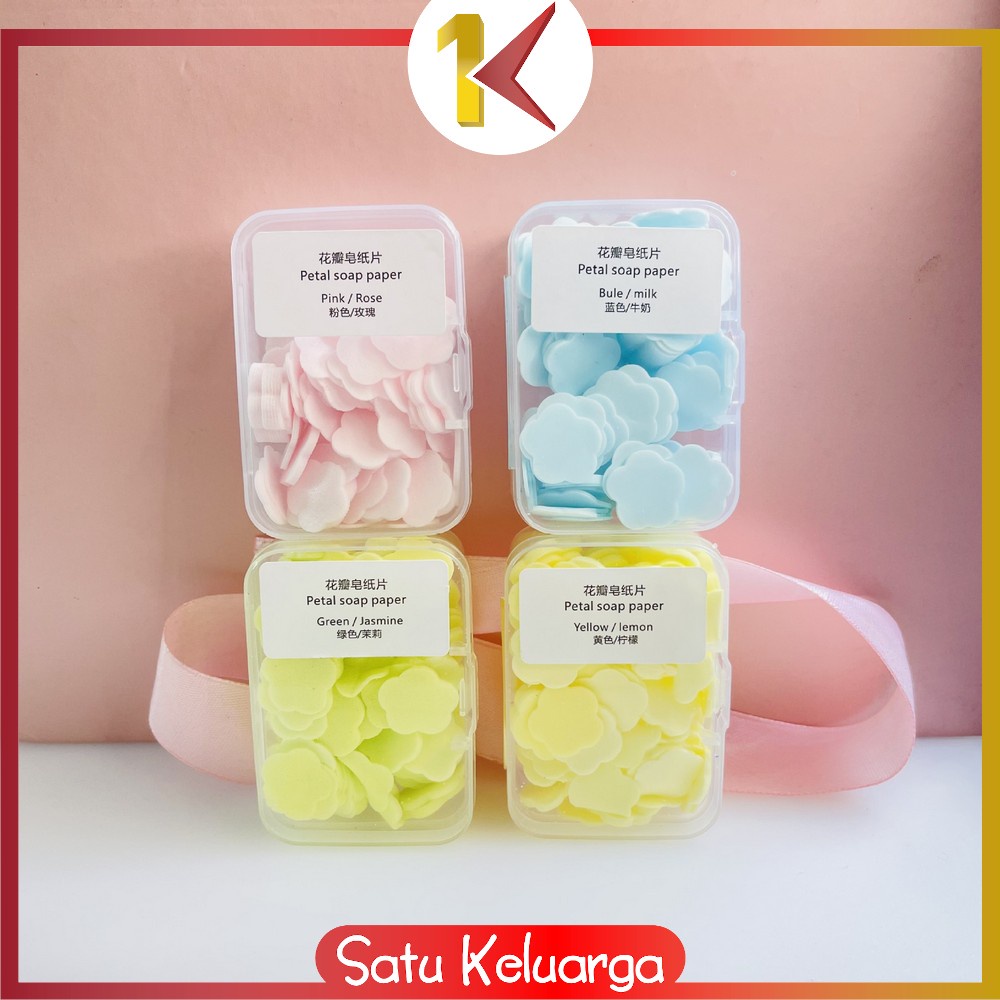 Jual SK-C599 Sabun Kertas Mini Motif Bunga / Sabun Cuci Tangan Kertas ...