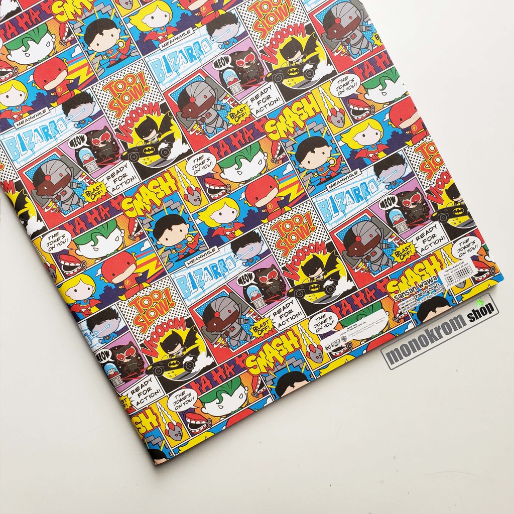 Jual Kertas Kado Sansan Wawa Kids Anak Motif Super Hero Komik Kartun ...