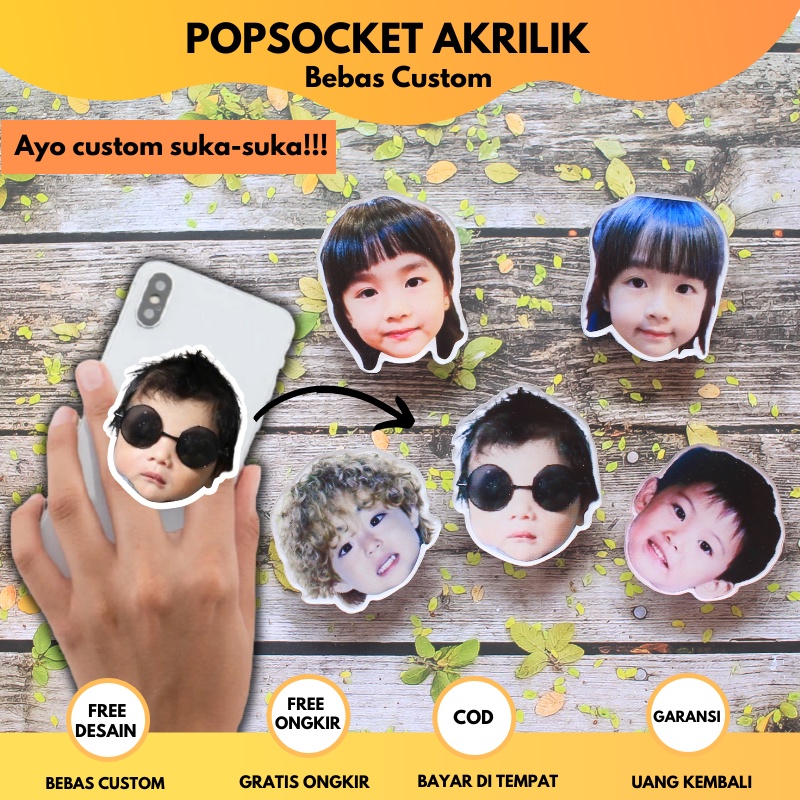 Jual [Bebas Custom] Popsocket akrilik costum popsoket handpone ...