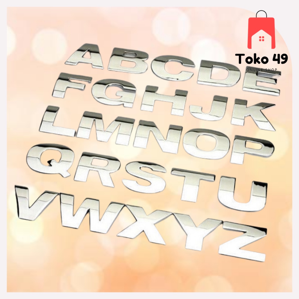 Jual Aksesoris Logo Stiker Emblem Mobil Huruf Angka Karakter Variasi 2 ...