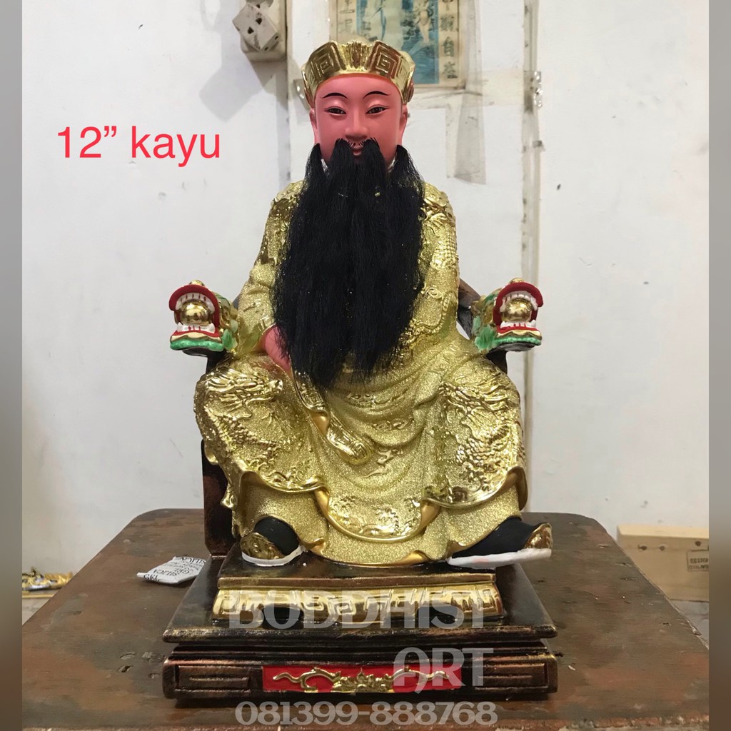 Jual Patung Dewa Obat /Po seng thay te/paw shen ta ti 12 inch kayu ...