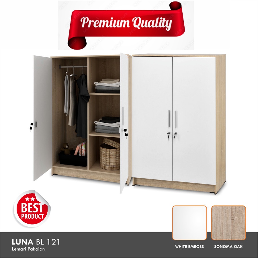 Jual Cubic Lemari Kecil Minimalis / Almari Pakaian 2 Pintu / LUNA BL ...