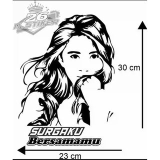 Jual STIKER TRUK STIKER SILUET CEWE CANTIK STIKER VARIASI STIKER SURGAKU BERSAMAMU TERMURAH ...