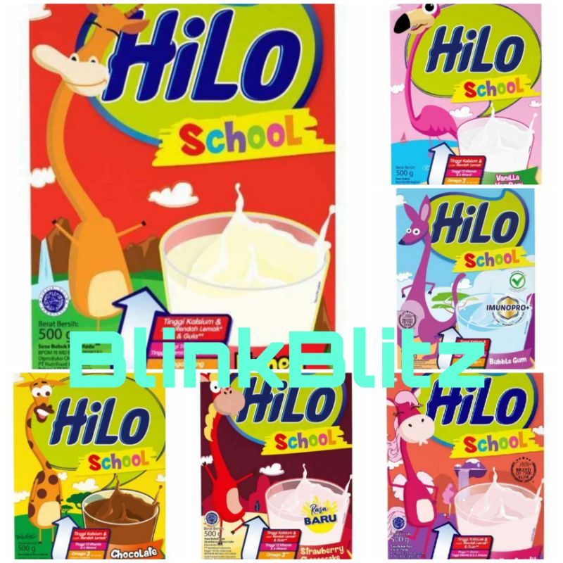 Jual Hilo School 500 gr Susu Anak All Varian Tinggi Kalsium Rendah ...