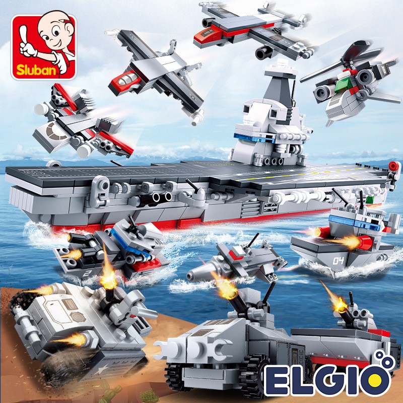 Jual Sluban Bricks Kapal Perang 10 in 1 Perahu Pesawat Terbang Aircraft ...