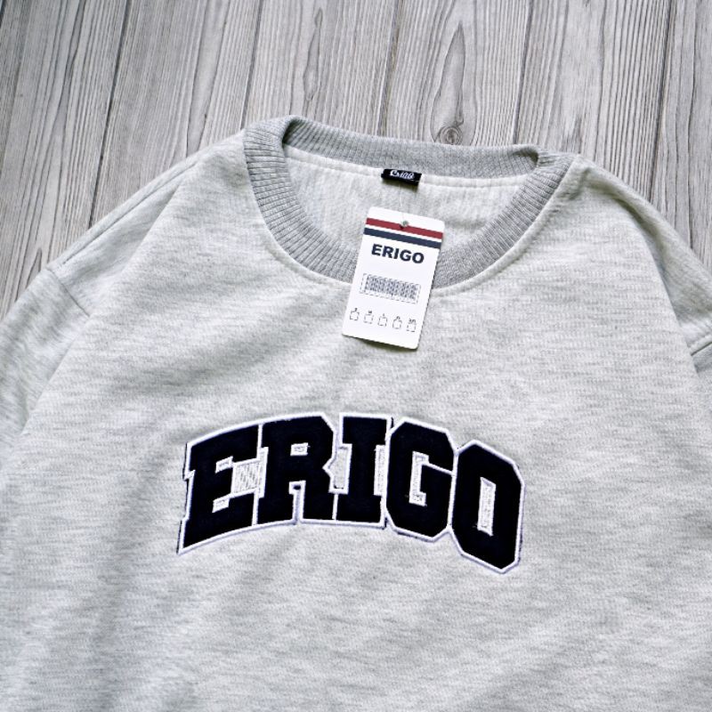 Jual Sweater Pria Erigo | Crewneck Erigo FULL TAG & LABEL | Shopee ...