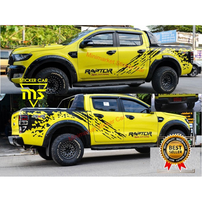 Jual sticker stiker mobil ford ranger raptor wildtrak 4x4 offroad side ...