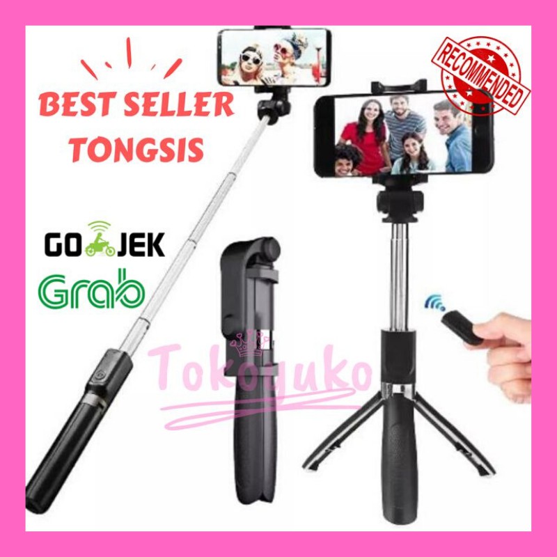 TONGSIS TRIPOD MINI Tongsis Bluetooth With Remote Mini | Shopee Indonesia