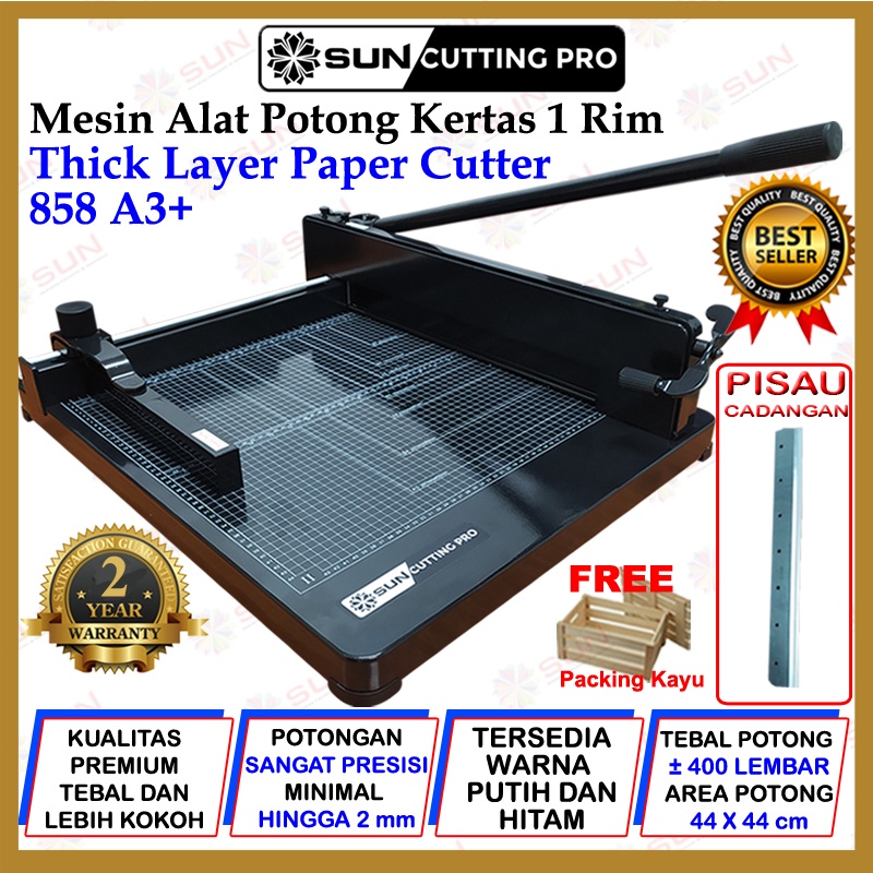 Jual Mesin Pemotong Kertas 1 Rim 858 A3 Hitam Kualitas Super Premium