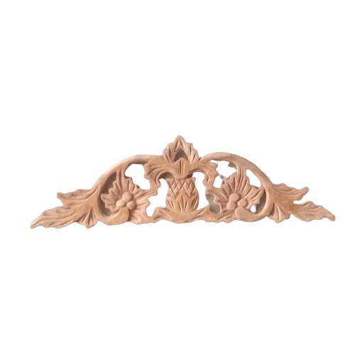 Ornamen Ukiran Tempel Ornamen Kayu Ukir Mahkota Anggur 38,5cm x 11,5cm ...