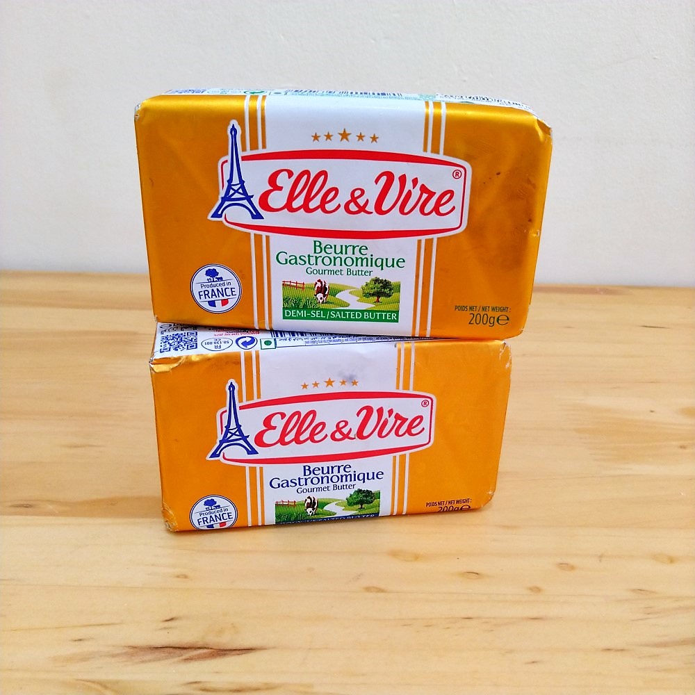 Jual Elle & Vire Gourmet Butter Salted Unsalted 200g | Shopee Indonesia