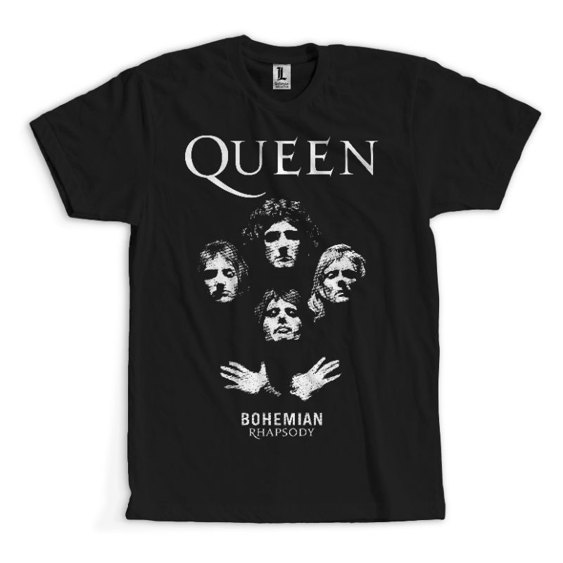 Jual KAOS BAND QUEEN | H32 | KAOS MUSIK | FREDDIE MERCURY | BOHEMIAN ...