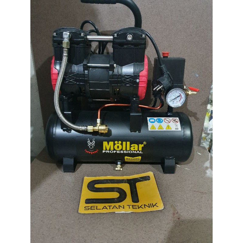 Jual mollar 100 8 bp silent compressor 8 liter 3/4 hp kompresor ...