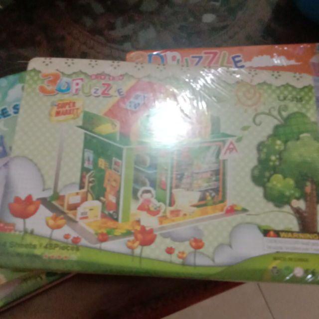 Puzzle 3D DIY Variasi Taman Bermain, Aneka Toko, dll (Besar) | Shopee ...