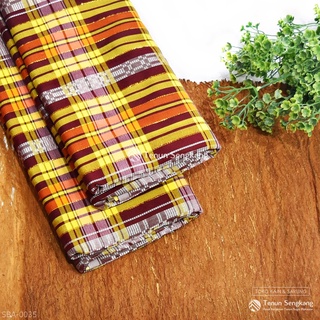 Jual Sarung Bugis Sutra Makassar Tenun Asli Jingga Marun Kuning Silver ...