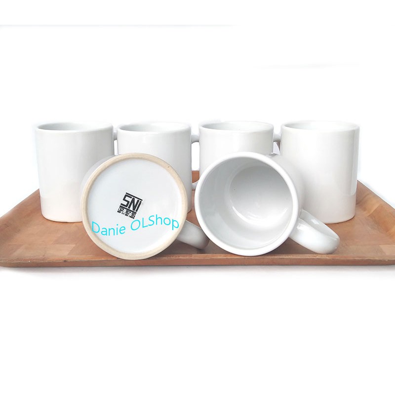 Jual 6 pcs Mug Keramik Putih 340 ml - Gelas keramik Putih | Shopee ...
