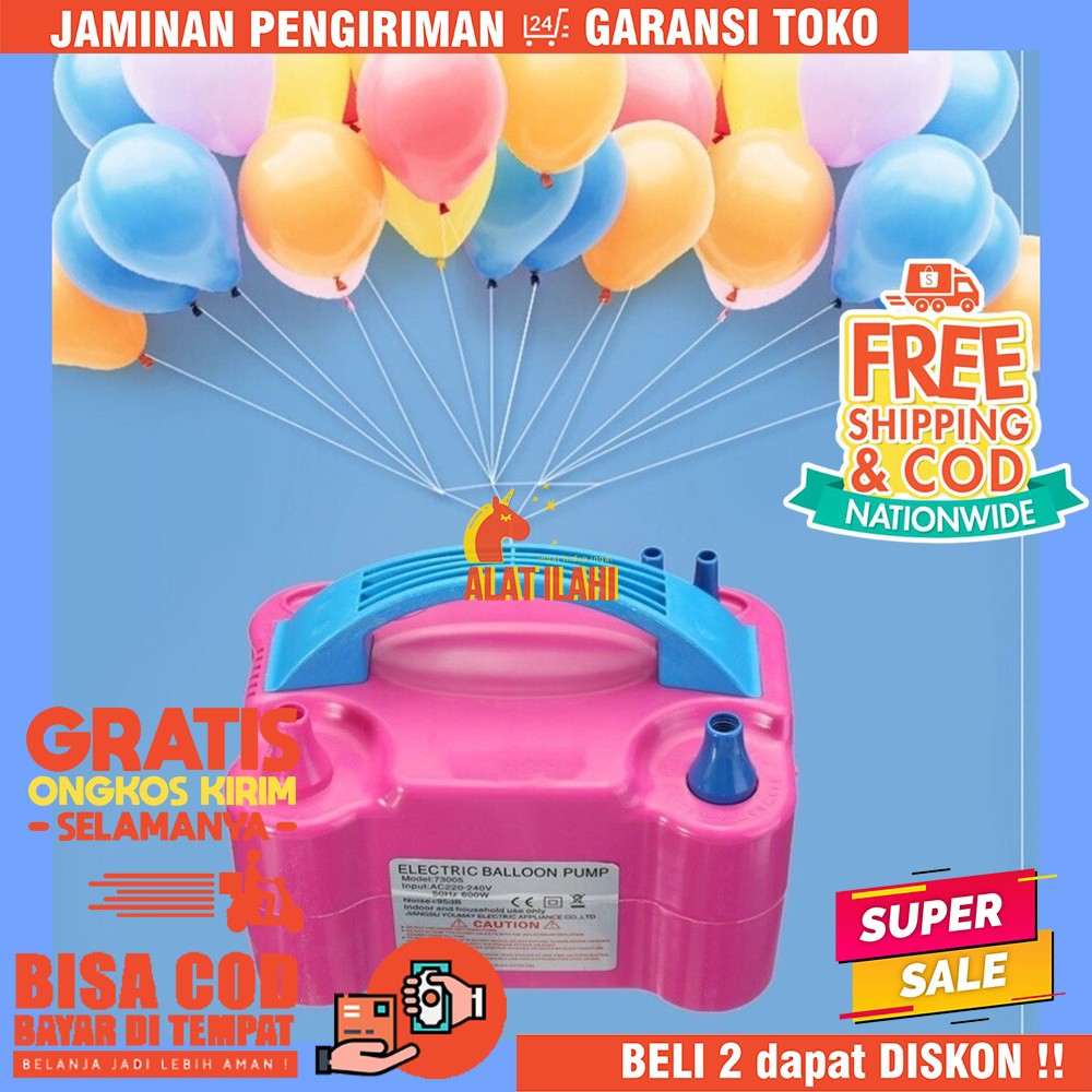 Jual POMPA BALON ELEKTRIK 2 LUBANG ANGIN LUCU MESIN TIUP GAS UDARA ...