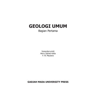 Jual Geologi Umum Bagian Pertama | Shopee Indonesia