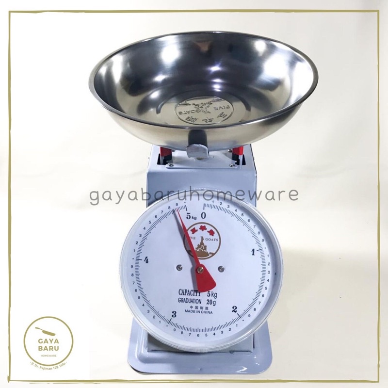 Jual Timbangan Buah,Sayur,Daging/ Timbanan Manual Cap Kambing 5kg / 10kg / 15kg / 20kg | Shopee ...