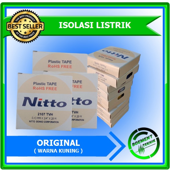 Jual ISOLASI LISTRIK NITTO PRODUK ASLI WARNA KUNING ORIGINAL | Shopee ...