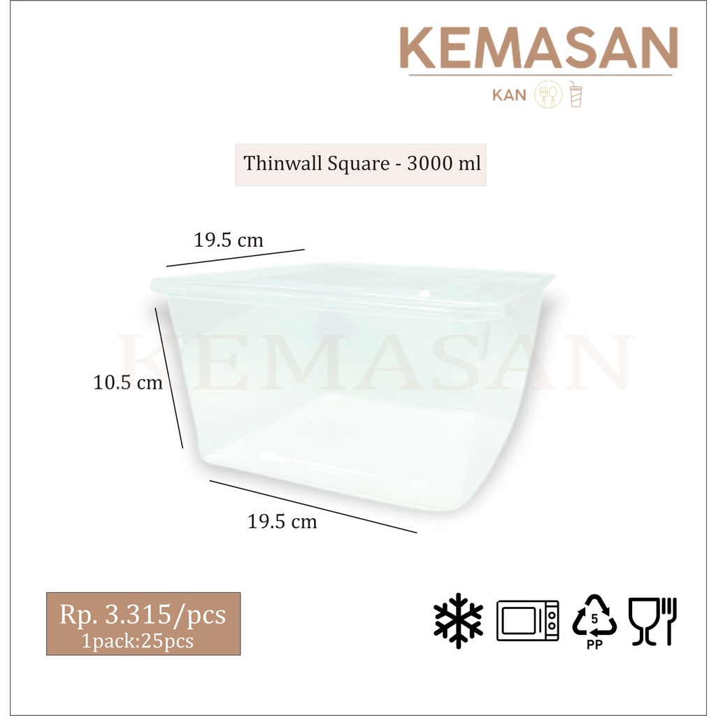Jual Thinwall Square / Thinwall Persegi / Kotak Makan Plastik / Kotak ... Jual Thinwall Square / Thinwall Persegi / Kotak Makan Plastik / Kotak ...