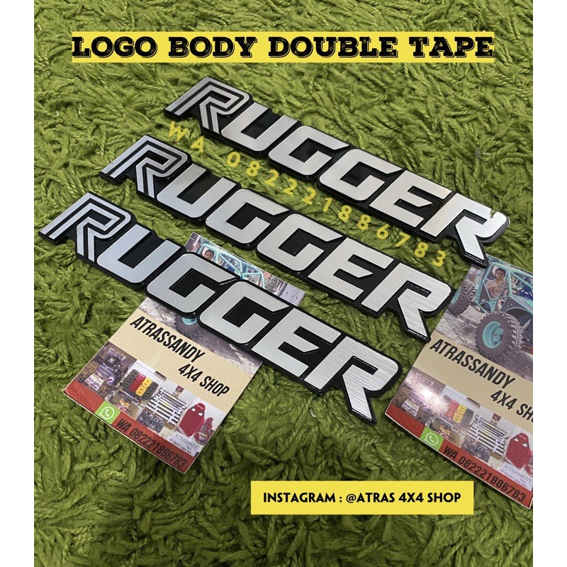 Jual logo emblem tulisan RUGGER untuk di BODY taft rocky hiline feroza ...