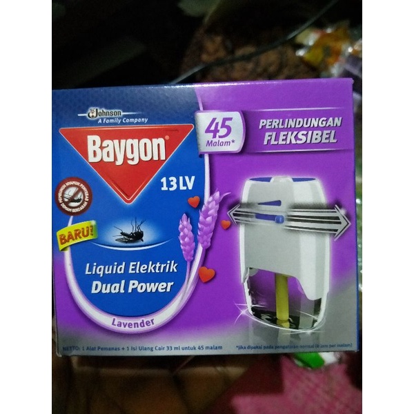 Jual Baygon Liquid electrik Dual Power 45 malam, Baygon elektrik dual power 45 malam lavender ...