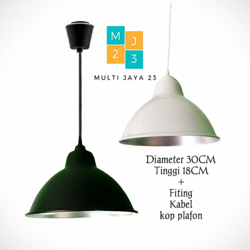 Jual Kap Lampu Gantung ALUMUNIUM anti KARAT/KOROSI + Fiting E27 | Shopee Indonesia