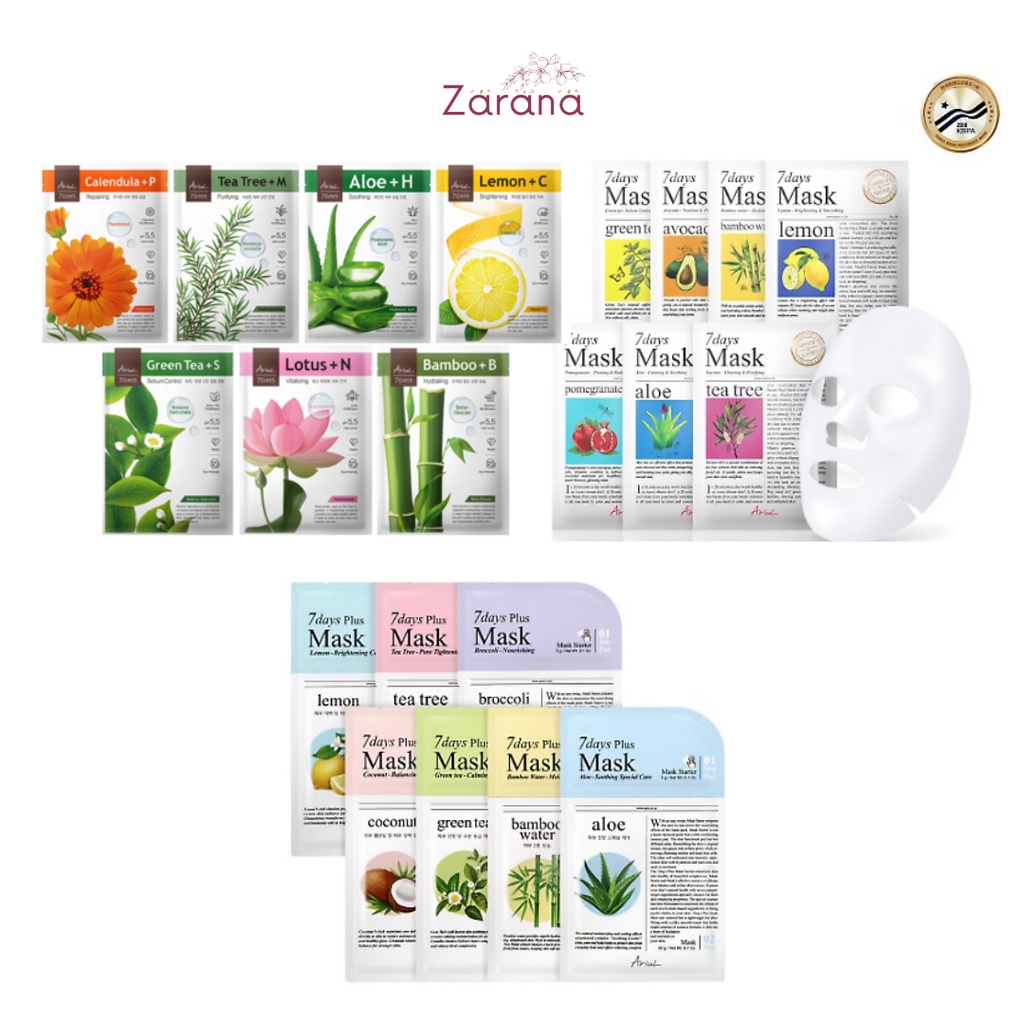 Jual [BPOM] ARIUL 7 Days Mask Sheet | NEW 7 Days Mask Sheet | 7days ...