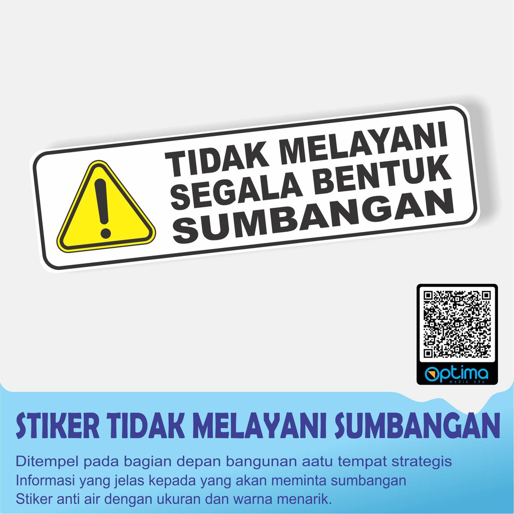 STIKER TIDAK MELAYANI SEGALA BENTUK SUMBANGAN | Shopee Indonesia