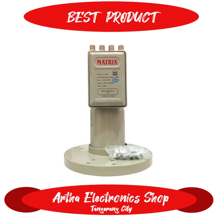 Jual 1 Satelit 4 Receiver Parabola LNB C Band Quad Output Matrix LC-999 ...