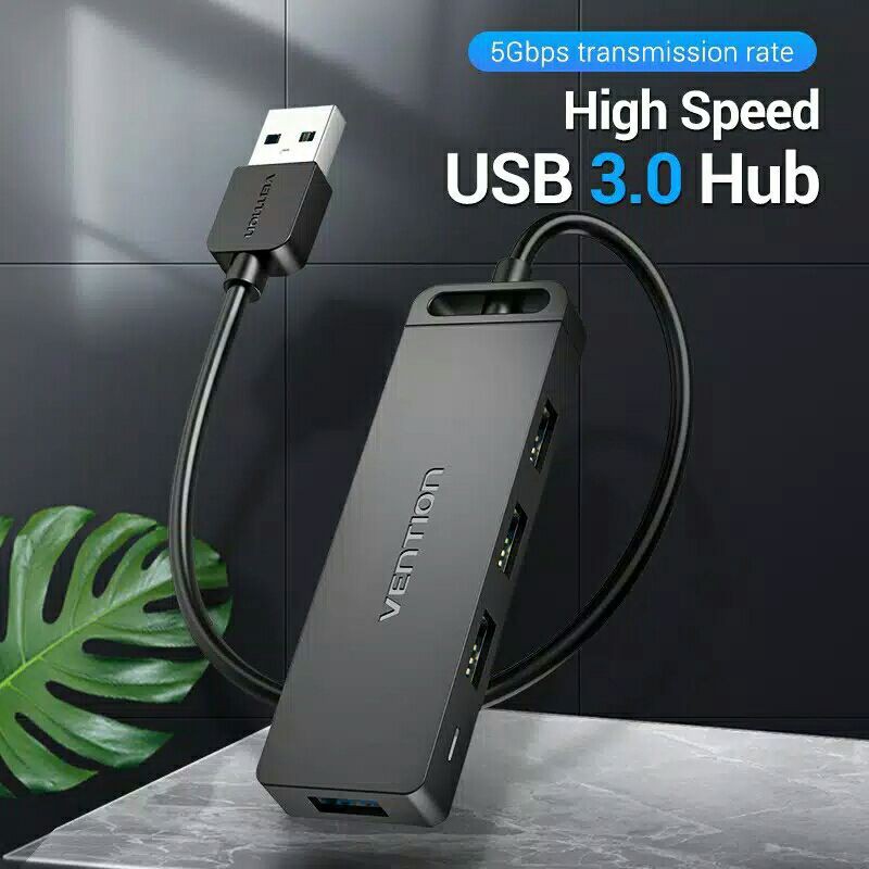 Jual USB HUB VENTION 4 Port USB 3.0 High Speed Power Adapter | Shopee Indonesia