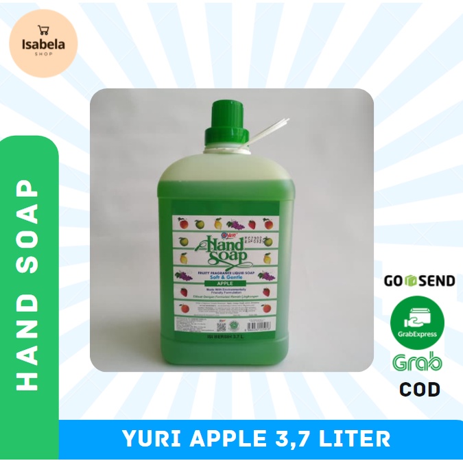 Jual HAND SOAP YURI SABUN CUCI TANGAN 3.7 Liter (VARIAN APEL) | Shopee ...